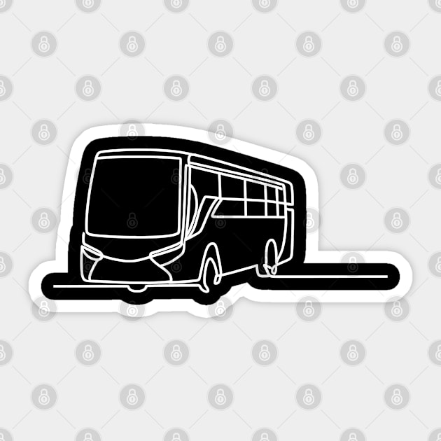 Bus Line Drawing - Bus - Sticker | TeePublic