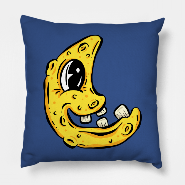 Goofy Moon Cartoon Character - Moon - Pillow | TeePublic