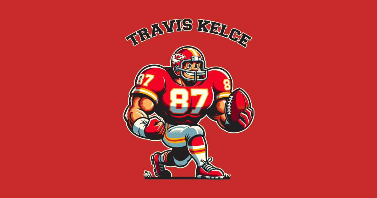 Cartoon of Travis Kelce - Travis Kelce - T-Shirt | TeePublic