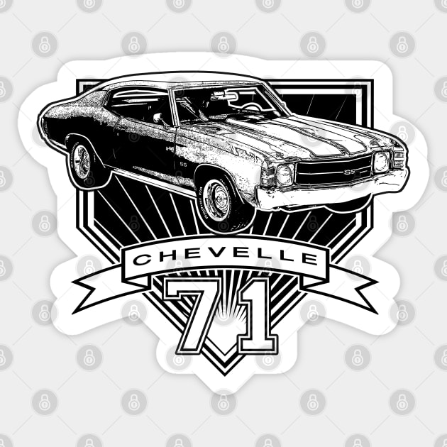 1971 Chevelle - 71 Chevelle - Sticker | TeePublic