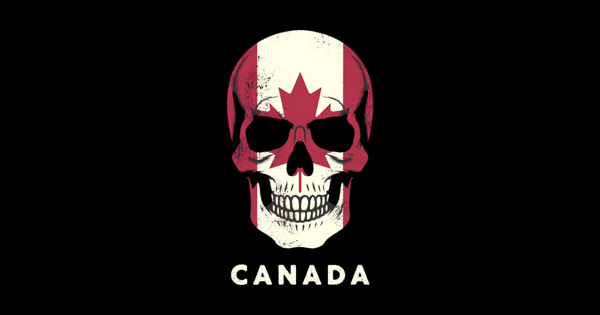 Skull Canada Flag Skeleton Canadian Roots - Skull Canada Flag Skeleton ...