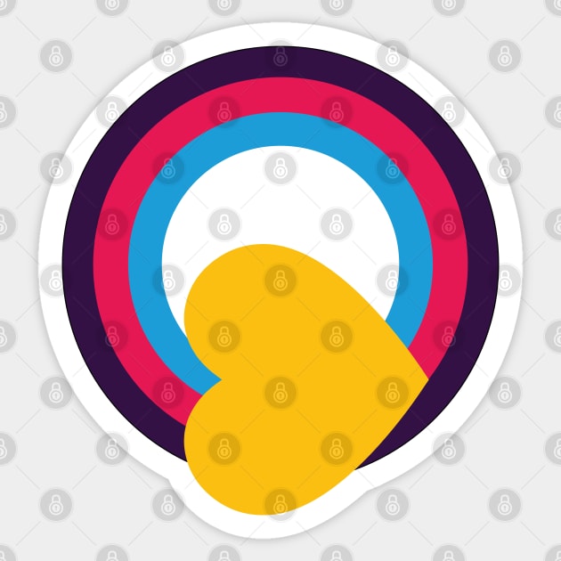 Polyamory Pride - Rainbow Heart - (New Colors) - Poly - Sticker | TeePublic