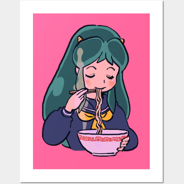 I draw invader lum eating ramen / urusei yatsura alien oni girl - Anime ...