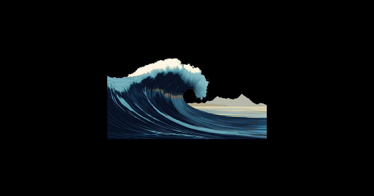 waves - Waves Design - Sticker | TeePublic