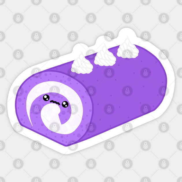 Ube Cake Roll - Chibi Style - Sticker | TeePublic