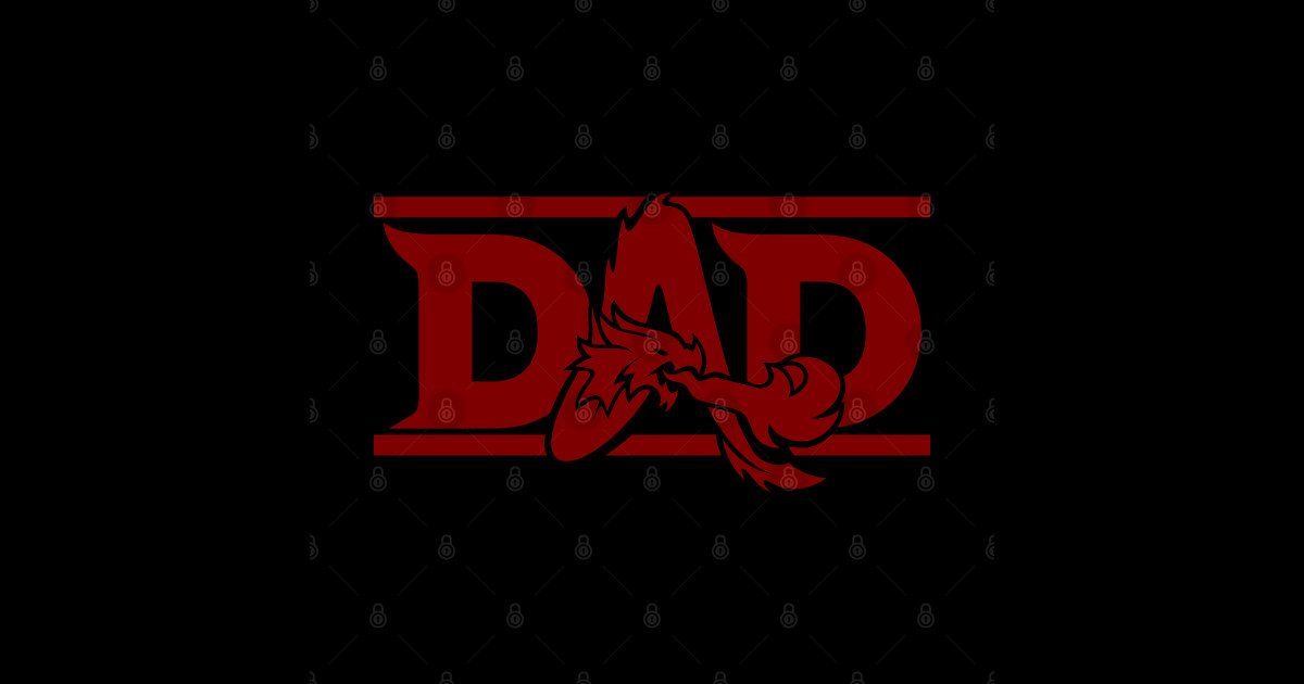 DND DAD Logo (Red) - Dungeons And Dragons - Sticker | TeePublic