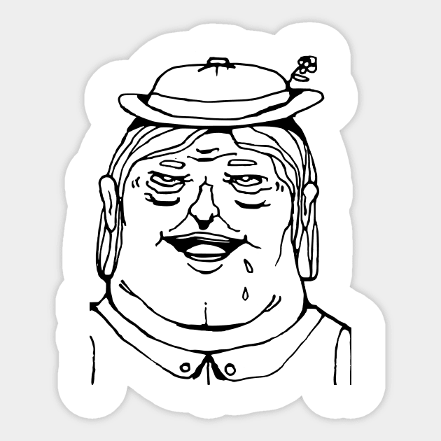 The Fat Man - Graffiti - Sticker | TeePublic