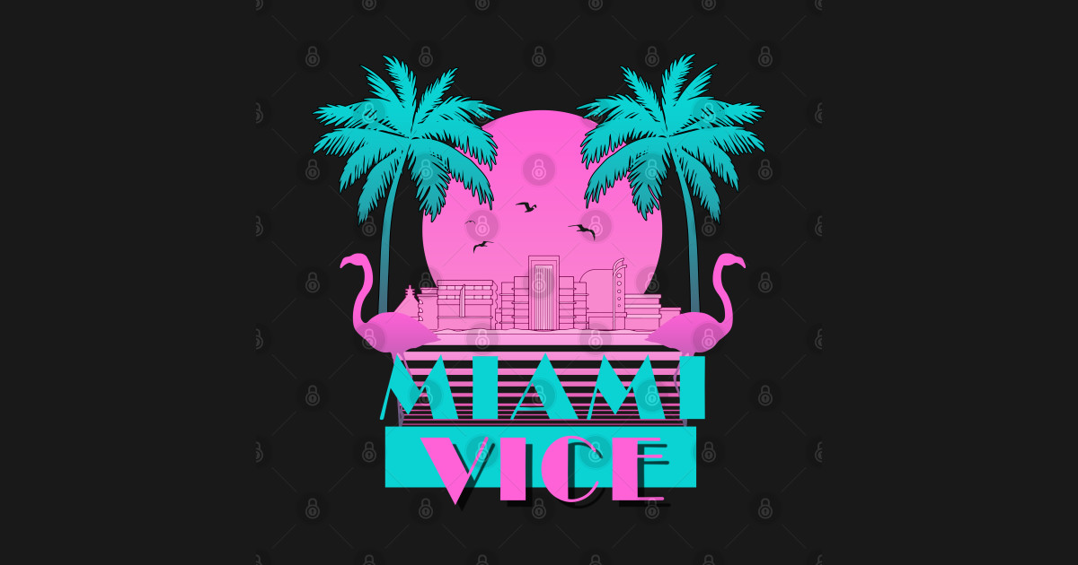 Miami Vice Palm - Miami Vice - T-Shirt | TeePublic