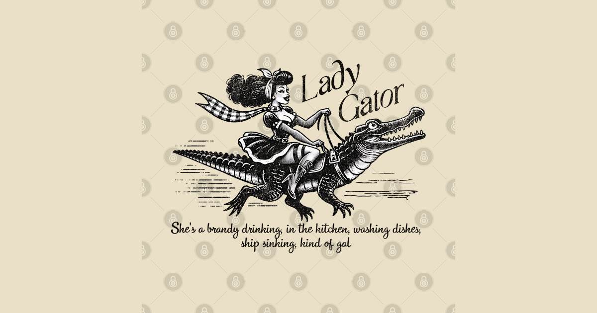 Retro Lady Gator Dwellers - Kitchen Dwellers - T-Shirt | TeePublic