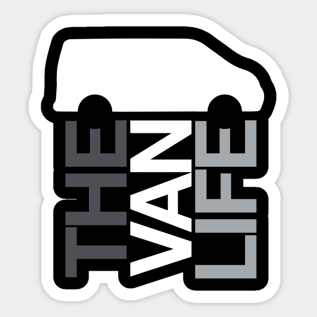 The Van Life Logo (tricolour) - Vanlife - Sticker | TeePublic