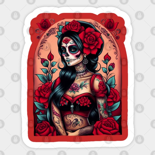 Catrina de Rosas - Catrina - Sticker | TeePublic