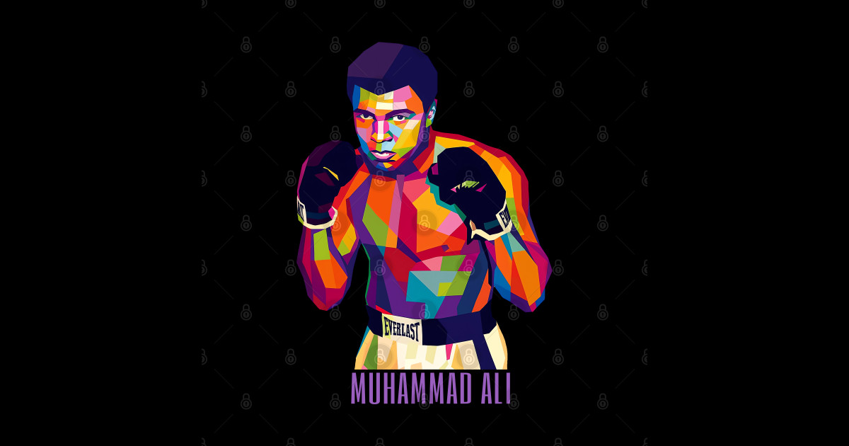 WPAP King Muhammad Ali - Muhammad Ali - Sticker | TeePublic