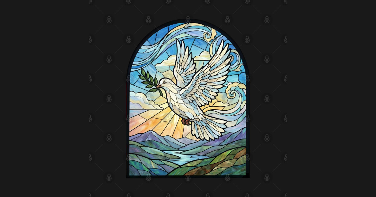 Stained Glass Peace Dove - Hope and Harmony Mosaic Art - Stained Glass ...