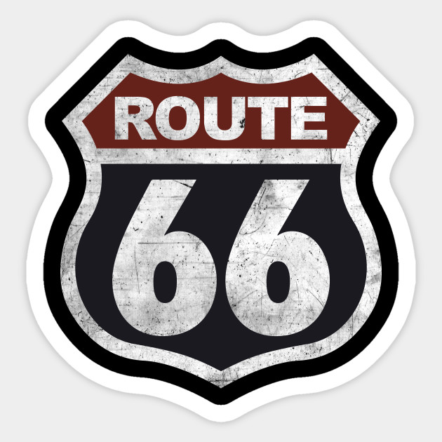 Historic Route 66 Vintage - Route 66 - Sticker | TeePublic