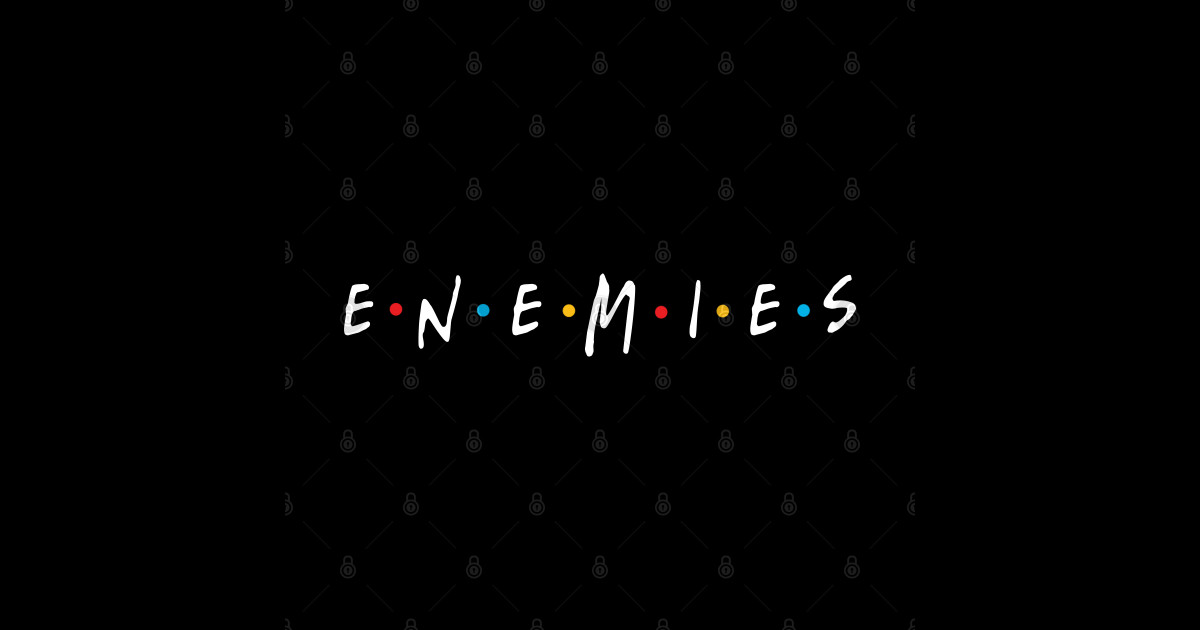Enemies - Friends - Sticker | TeePublic