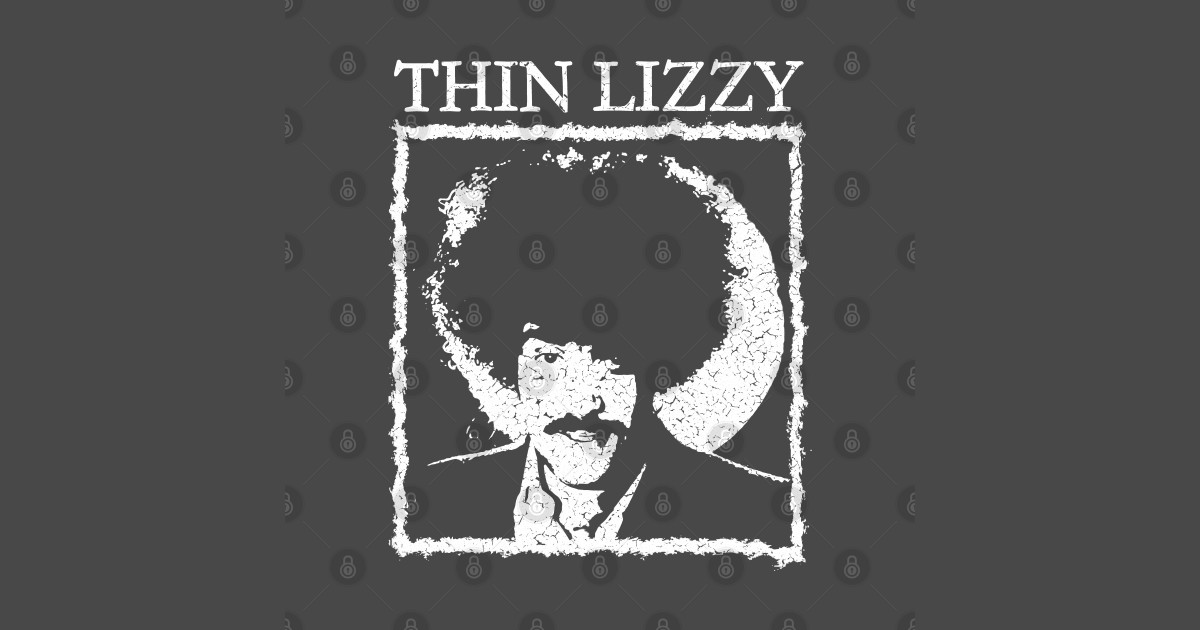 Thin Lizzy Crack Silhouette Fanart - Thin Lizzy - T-Shirt | TeePublic