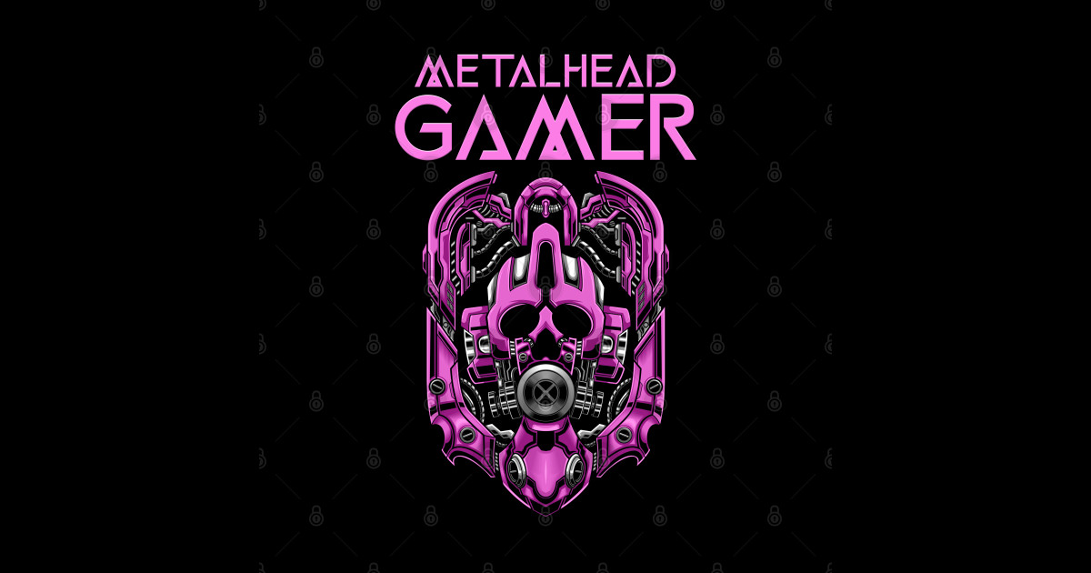 Metalhead Gamer Pink - Metalhead - Sticker | TeePublic