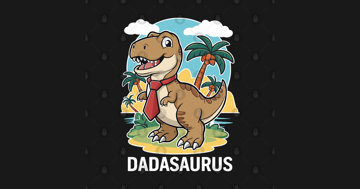 Dadasaurus T-Rex Dinosaur Father's Day - T Rex Dinosaur - T-Shirt ...