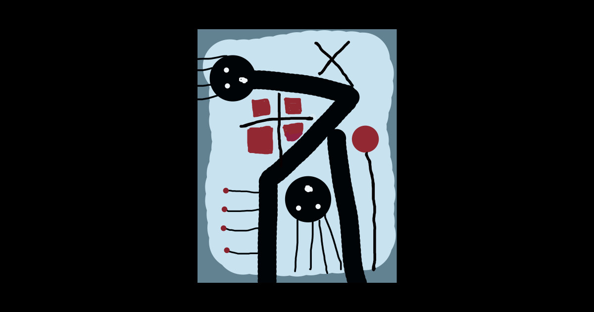 Kids Bending and Hanging Stick Figure - Stick Figure - Sticker | TeePublic