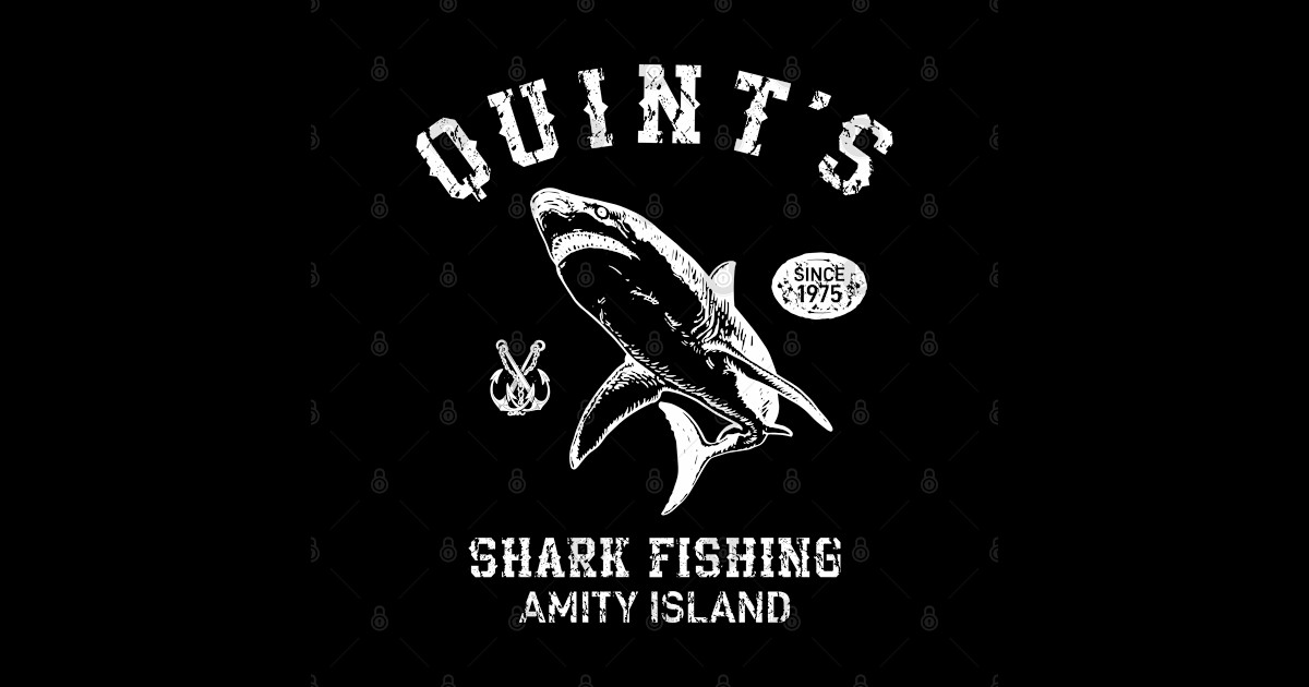 Quint's Shark Fishing - Jaws Parody - Quints Shark Fishing - Sticker ...