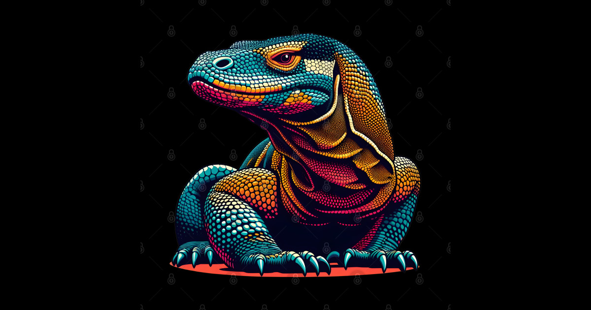 Komodo Dragon Art #2 | Komodo Dragon Lovers - Komodo Dragon - Posters ...