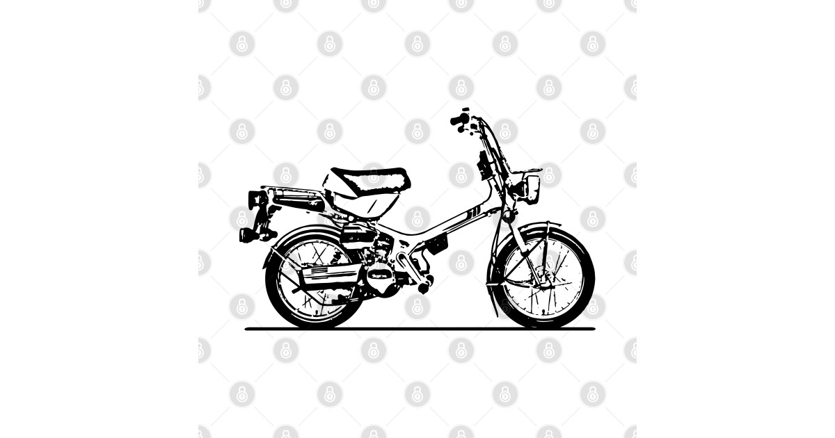NC50 Express Motorcycle Sketch Art - Honda - T-Shirt | TeePublic