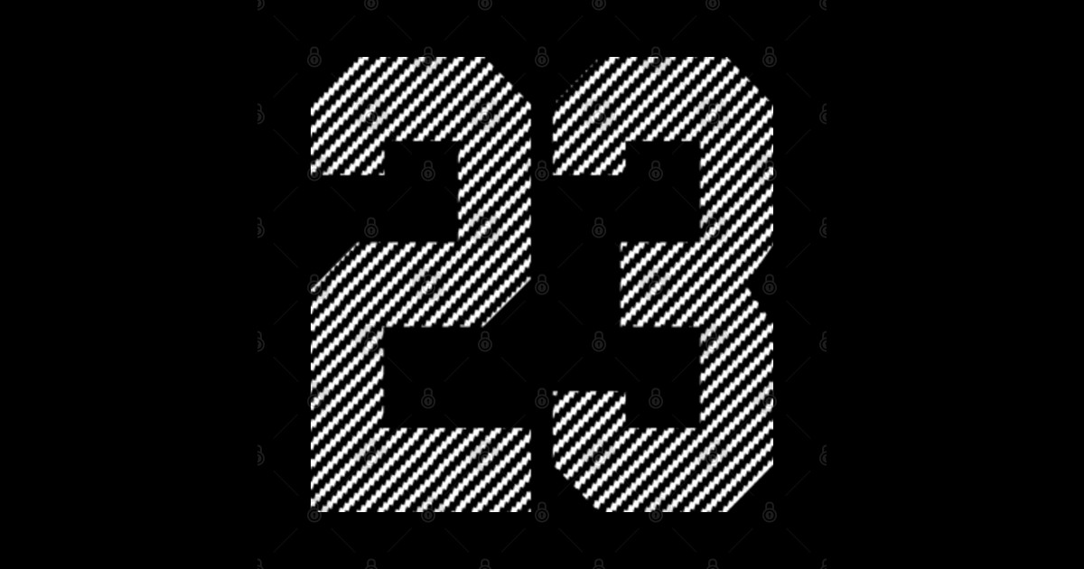 Iconic Number 23 - Number 23 - Sticker | TeePublic