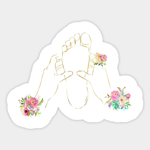 Foot Reflexology Massage - Foot - Sticker | TeePublic