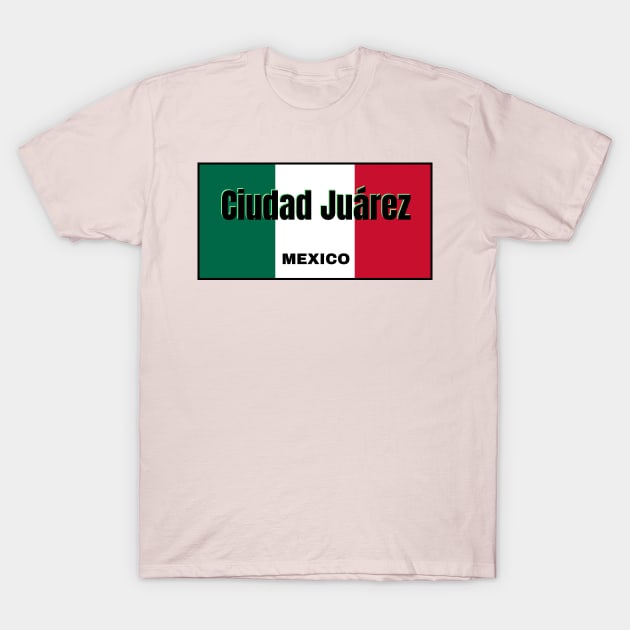 Ciudad Juárez in Mexican Flag Colors - Mexico Flag - T-Shirt | TeePublic