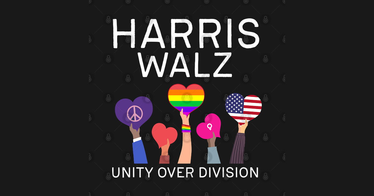 Unity-Over-Division-Harris-Walz - Unity Over Division - T-Shirt | TeePublic