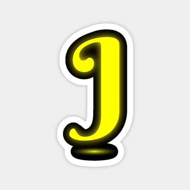 Letter J Letter Art - Letter J Simple Letter Art - Magnet | TeePublic