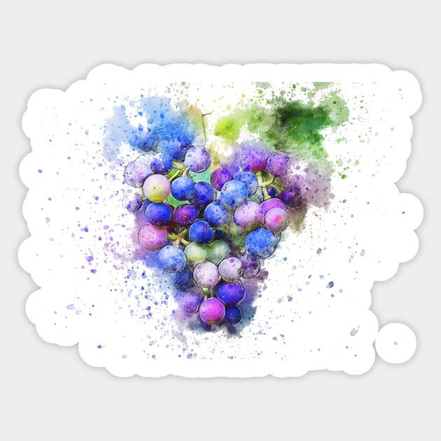 Grape Splash - Grapes - Sticker | TeePublic