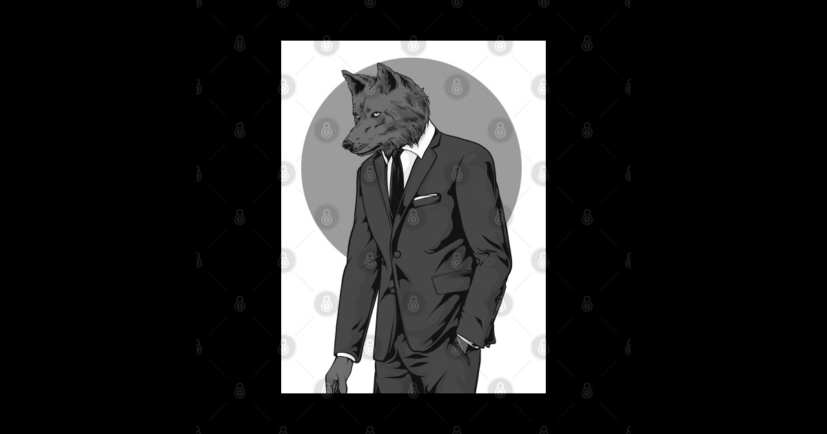 BW wolf - Indie - Sticker | TeePublic