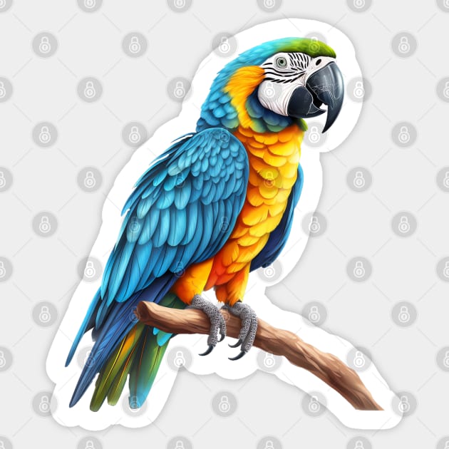 Colorful Macaw Parrot - Macaw - Sticker | TeePublic