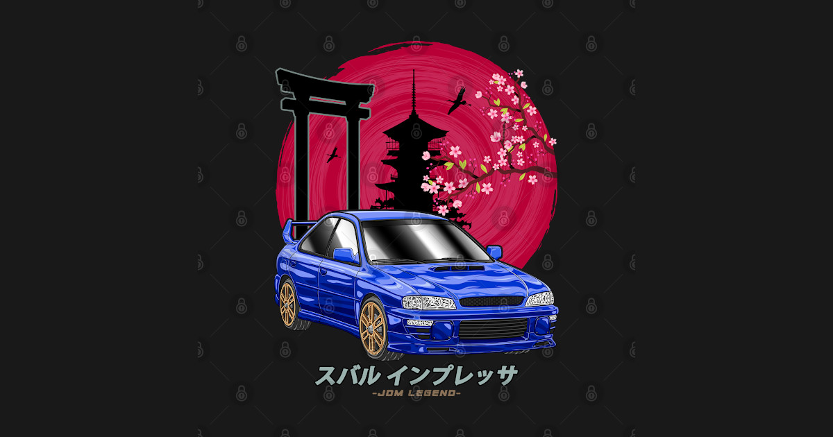 Blue Subie Impreza WRX 22B Mean Eye - Subaru Wrx - T-Shirt | TeePublic