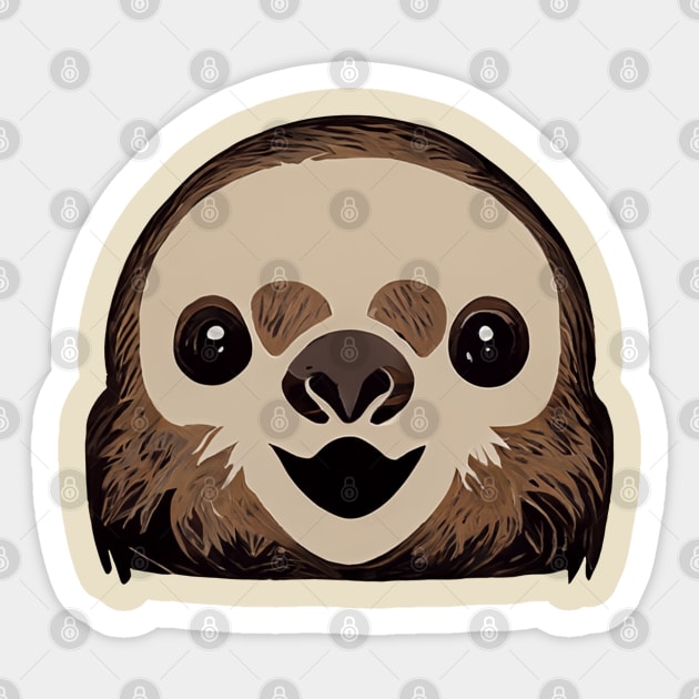 cute baby sloth - Cute Baby Sloth - Sticker | TeePublic
