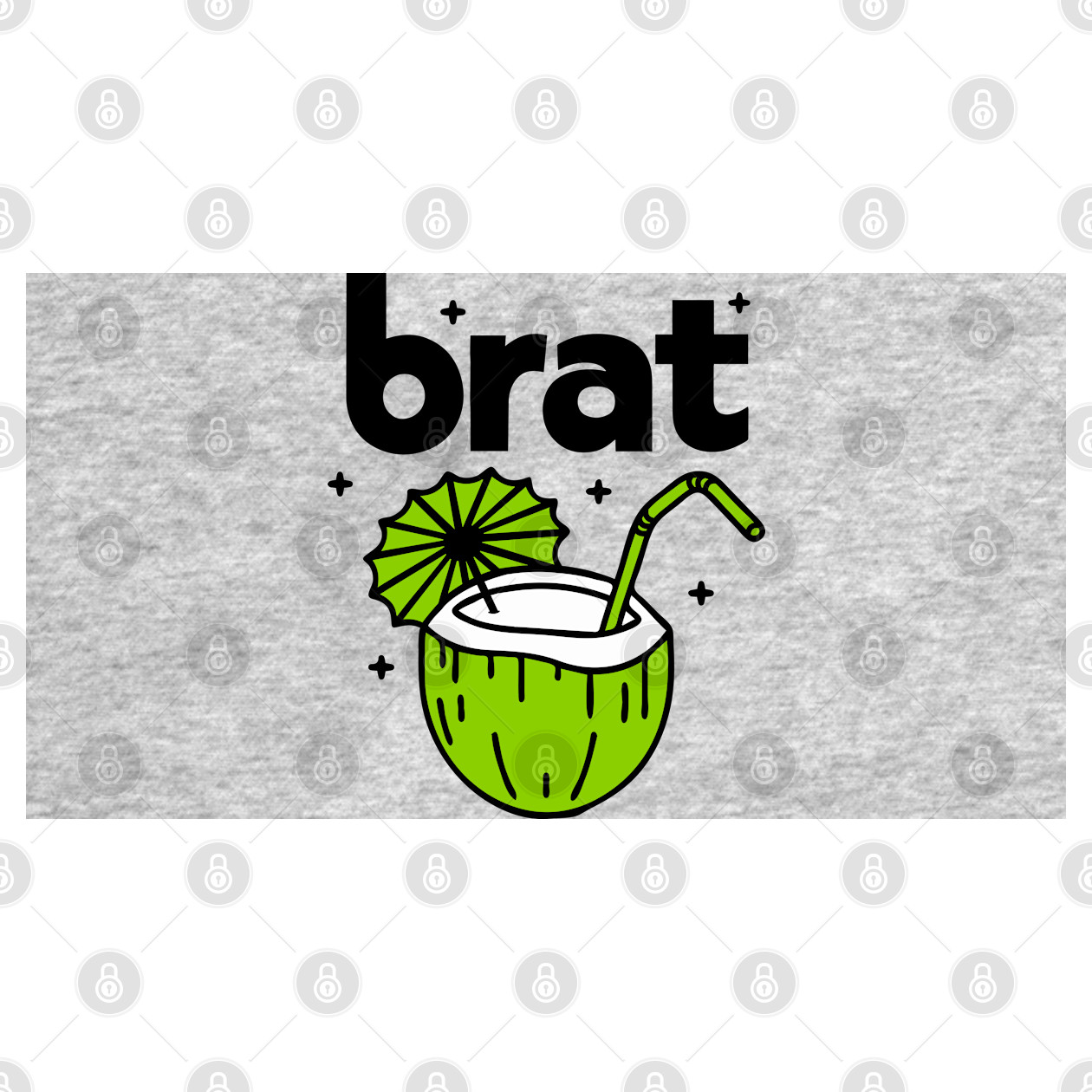 Funny brat summer lime brat green beach coconut tree text - Brat - T ...