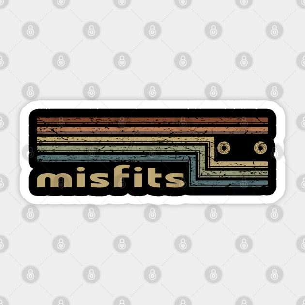Misfits Cassette Stripes - Musician - Sticker | TeePublic