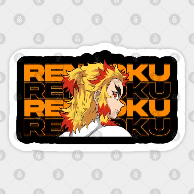 kyojuro Rengoku demon slayer - Kyojuro Rengoku - Sticker | TeePublic