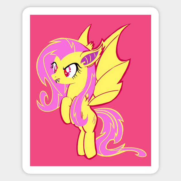 Flutterbat Illustration - Fluttershy Fan Art - Flutterbat - Sticker ...