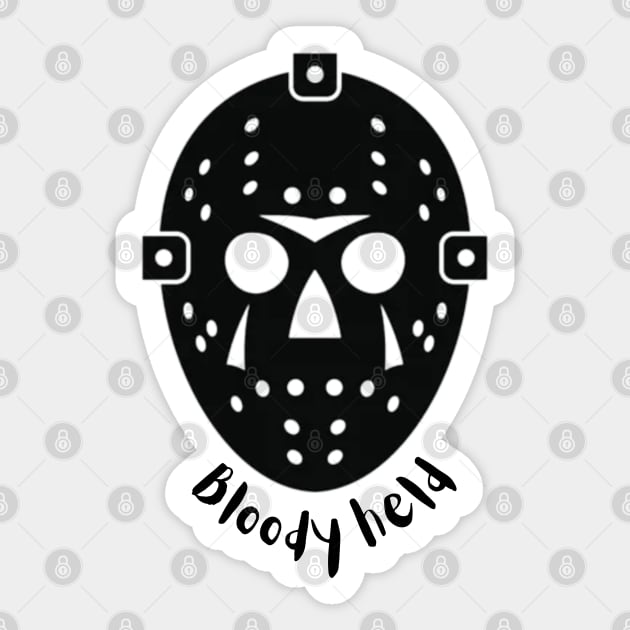 Mask bloody held Michael myers - Mask - Sticker | TeePublic