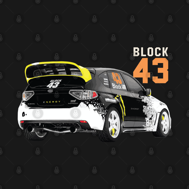 jdm rally car grb sti hatch 43 block 43ver cross - Wrx Sti - T-Shirt ...