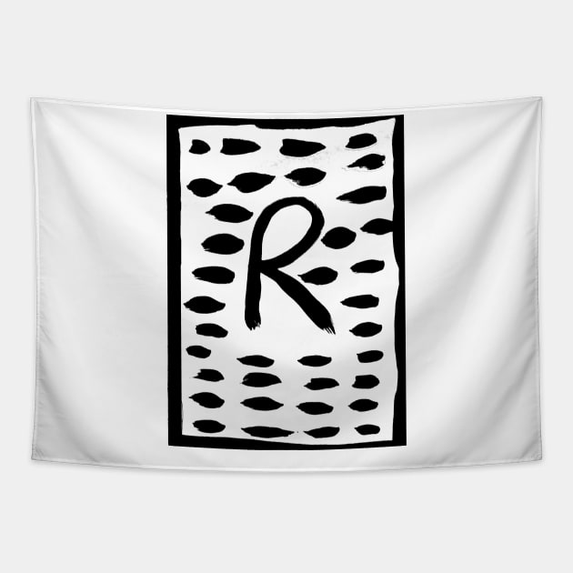The painting of the letter R - Letter R - Tapestry | TeePublic