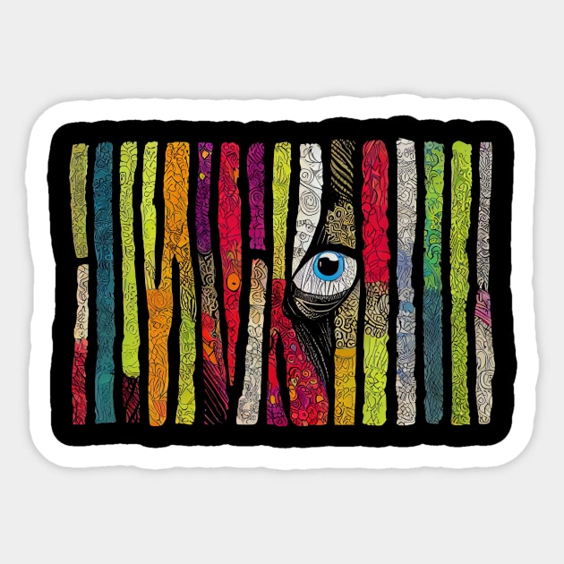 Who are you? - Colorful Eye - Sticker | TeePublic