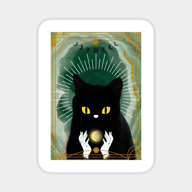 Holy cat! - Tarot Card - Magnet | TeePublic