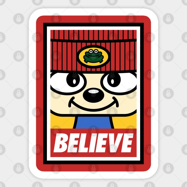 Believe (Parappa Red) - Parappa - Sticker | TeePublic