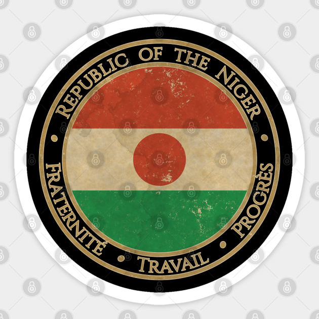 Vintage Republic of the Niger Africa African Flag - Niger - Sticker ...