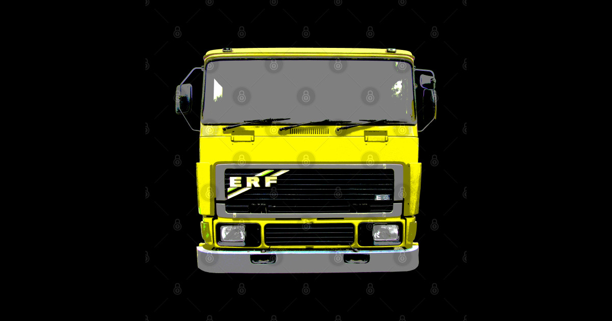 ERF E6 1980s classic heavy lorry yellow - Erf - Sticker | TeePublic