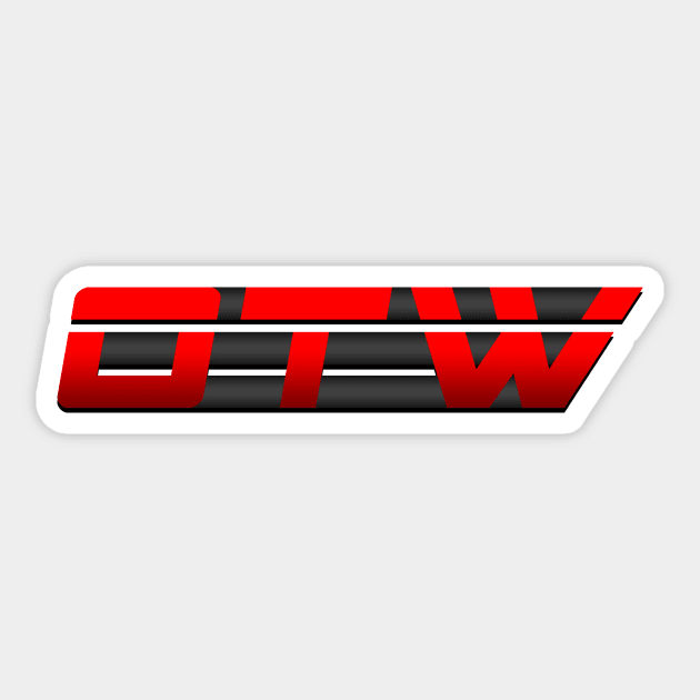 OTW Logo (Red on Black) - Otw - Sticker | TeePublic