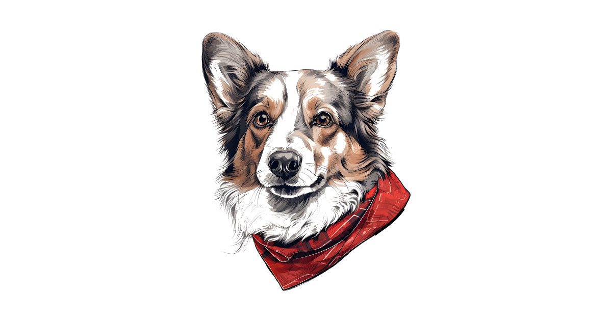 Fancy Corgi - Cute Corgi Dog - T-Shirt | TeePublic